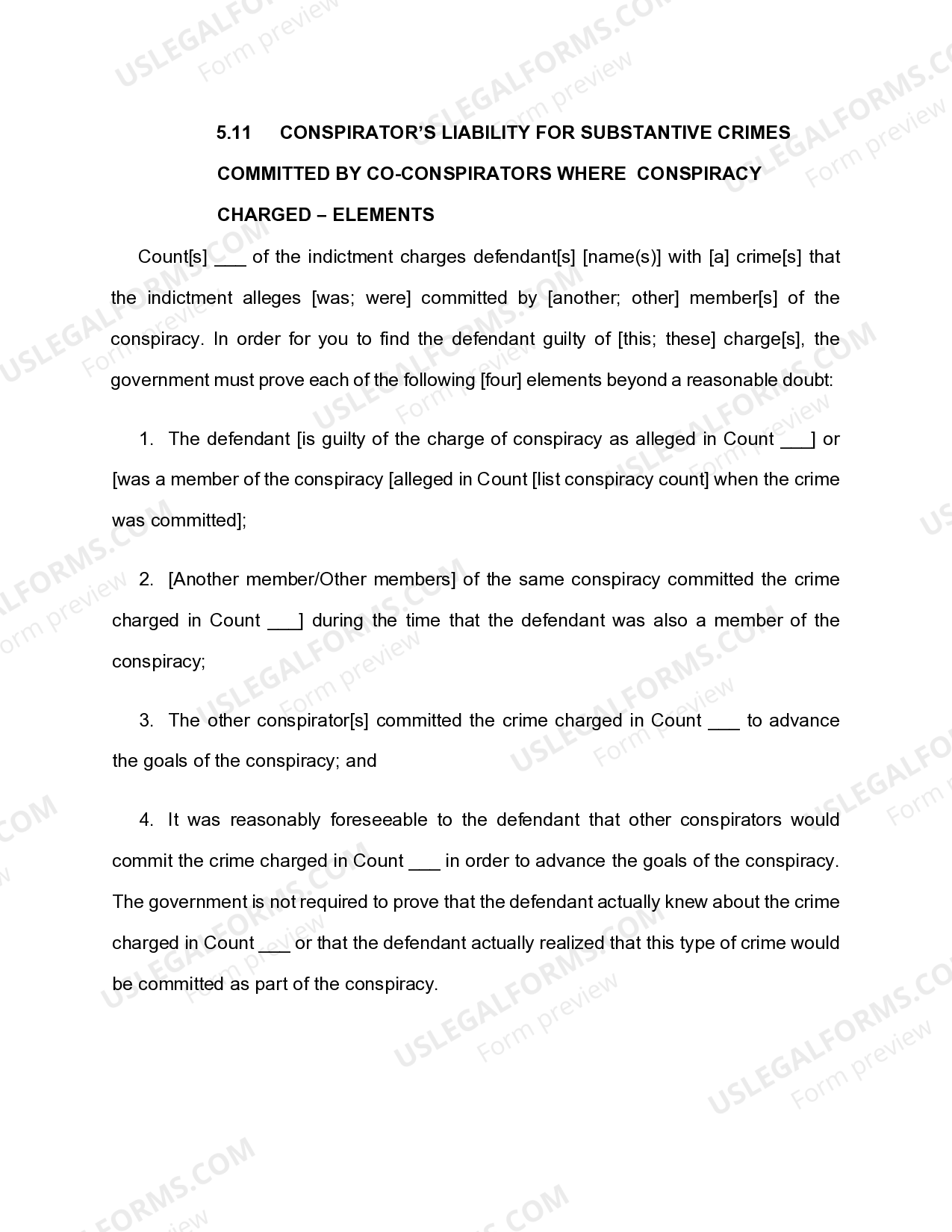 5.11 CONSPIRATOR'S LIABILITY FOR SUBSTANTIVE CRIMES COMMITTED BY CO ...