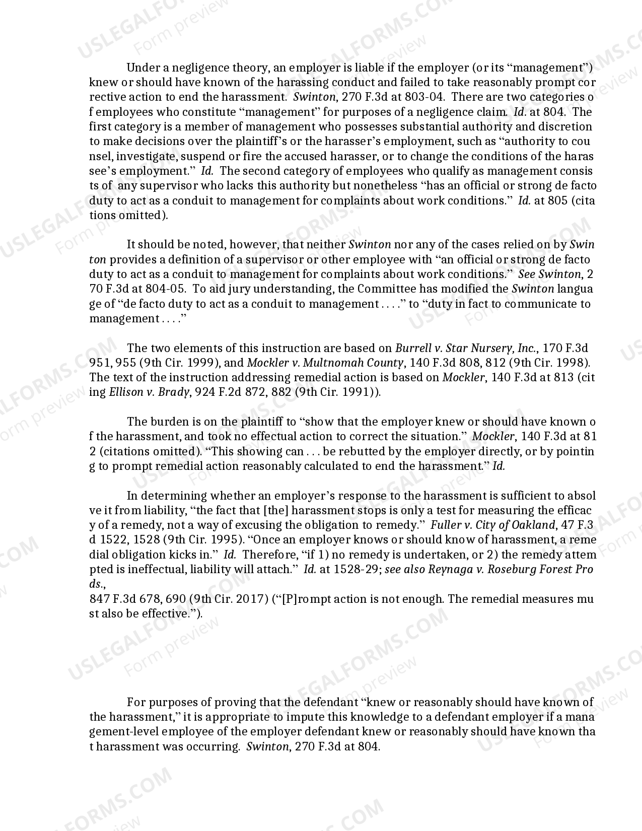 10.7 Civil Rights-Title VII-Hostile Work Environment Caused by Non ...