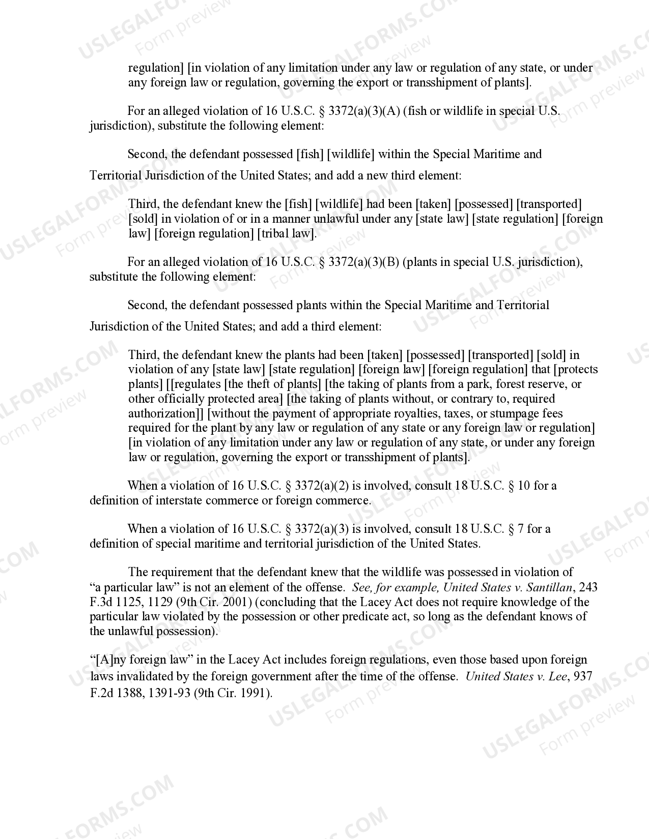 9.11 Lacey Act-Import or Export of Illegally Taken Fish, Wildlife or ...