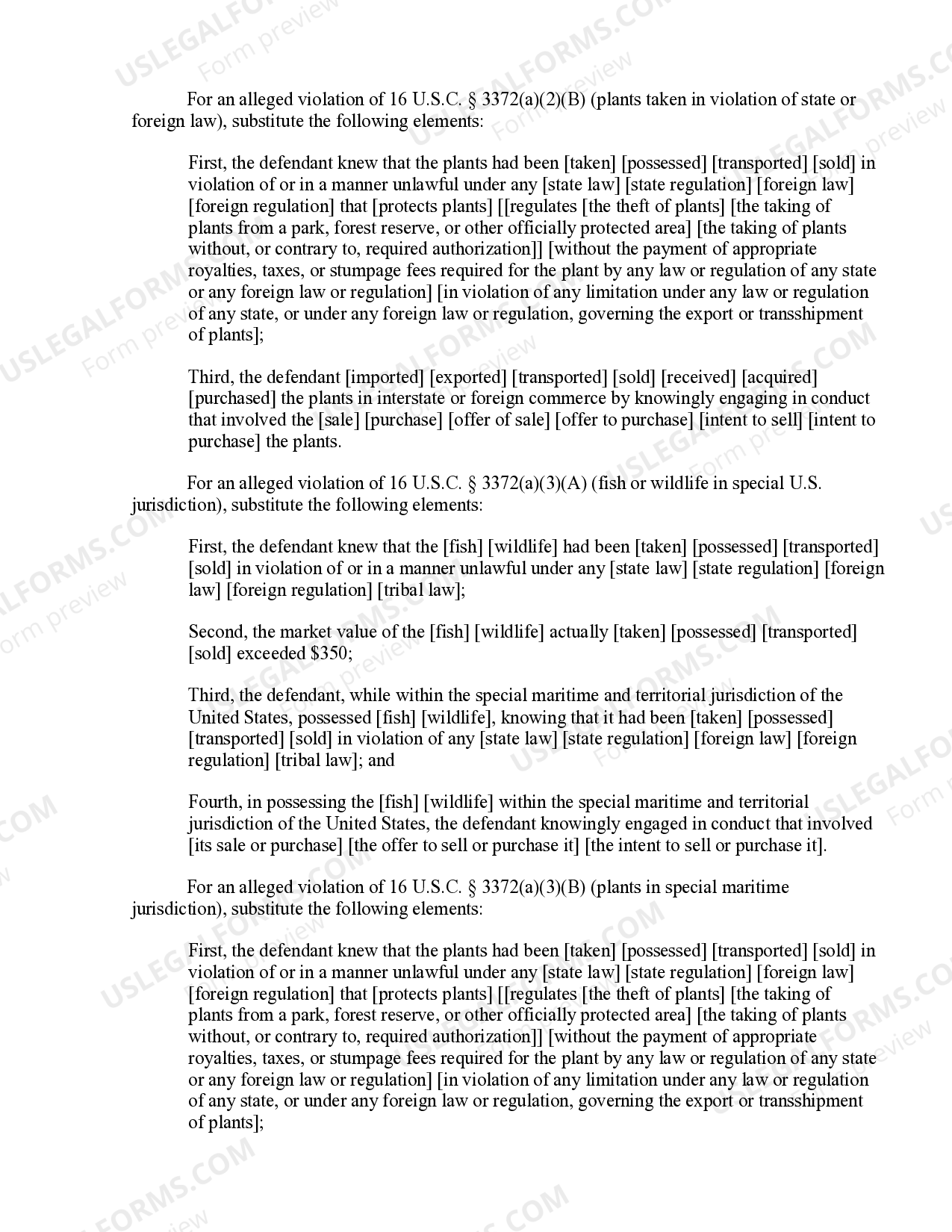 9.12 Lacey Act-Commercial Activity in Illegally Taken Fish, Wildlife or ...