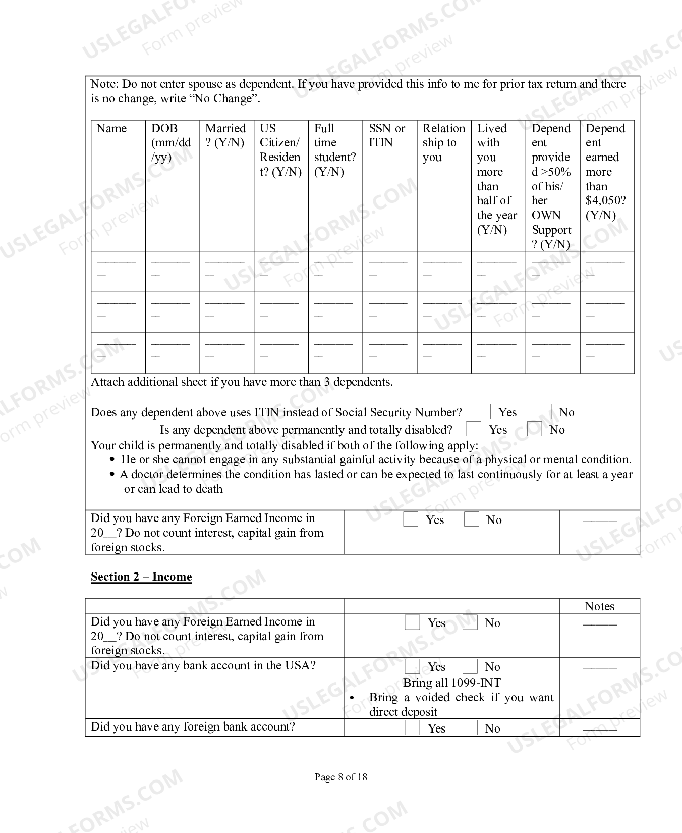 Tax Preparer: Disclosure and Service Agreement | US Legal Forms