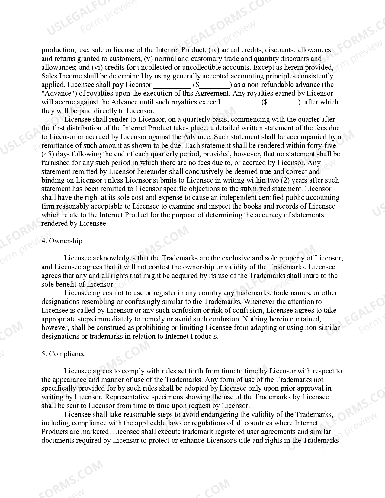 Nonexclusive Trademark License Agreement | US Legal Forms