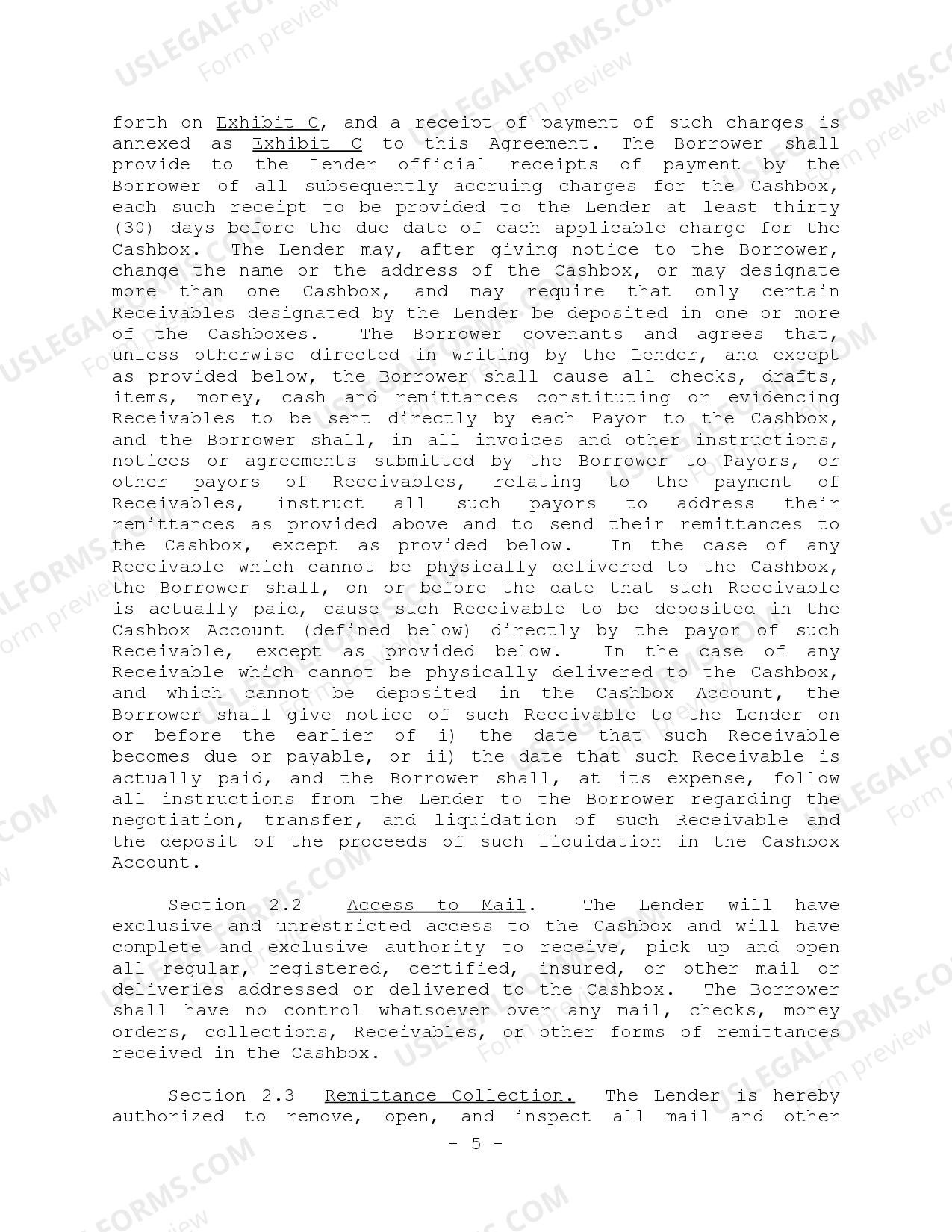 Form of Lockbox Agreement and Variations - Lockbox Agreement | US Legal ...