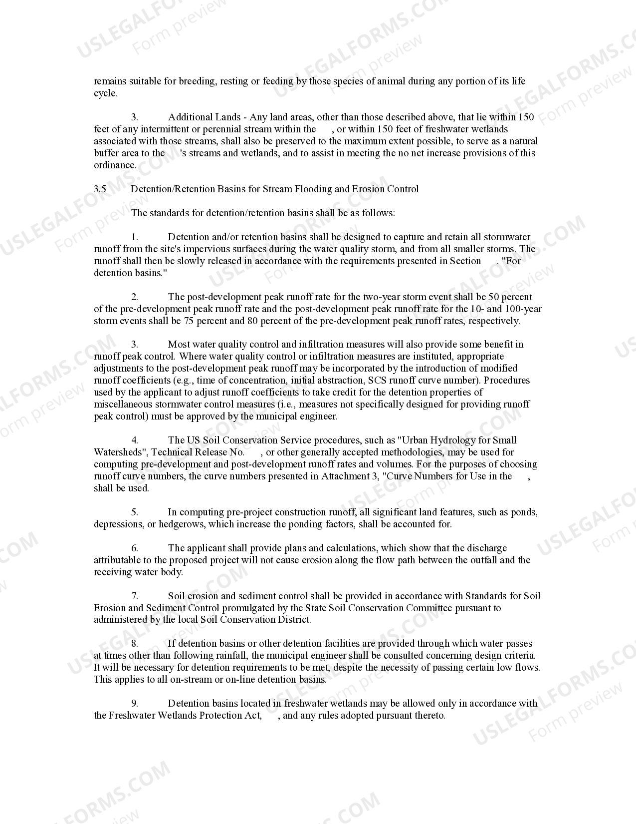 Stormwater Control Ordinance | US Legal Forms