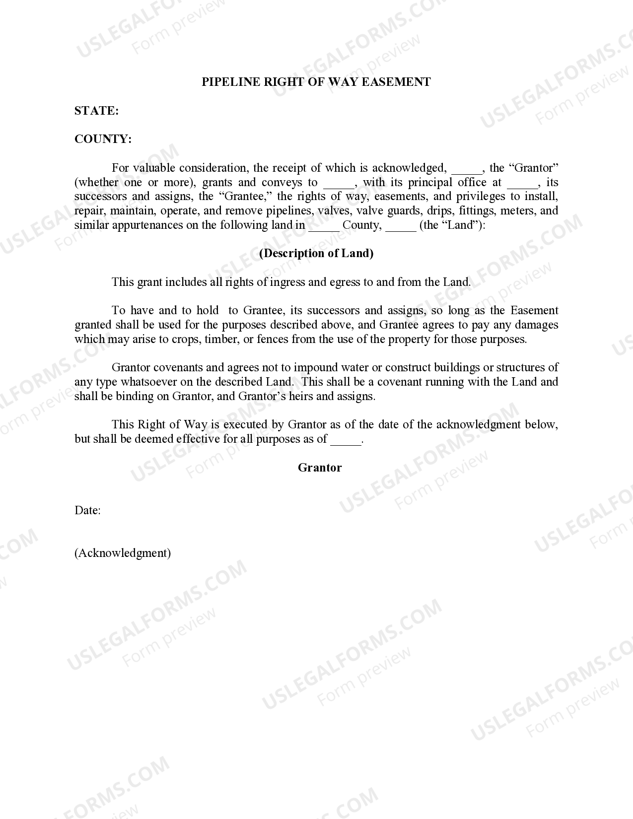 Pipeline Right of Way Easement - Buying Property With Pipeline Easement ...