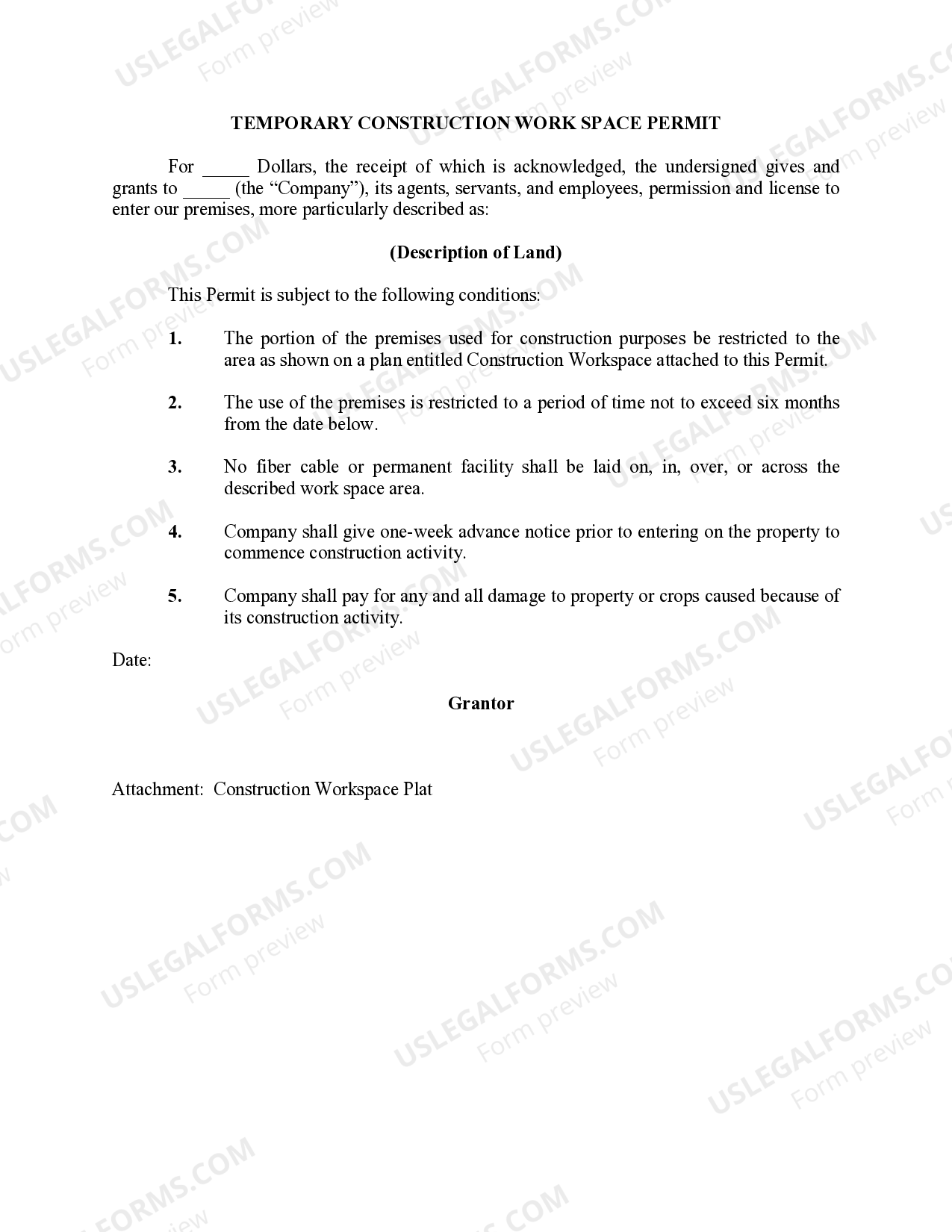 Construction Work Authorization Form Template | US Legal Forms