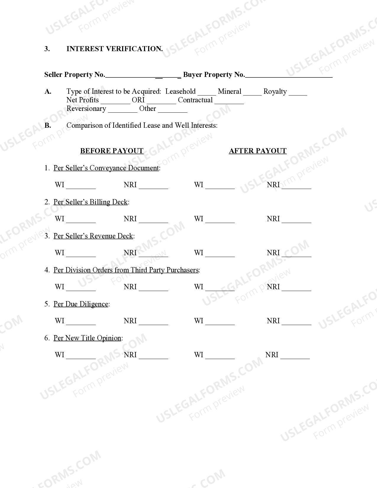 Interest Verification | US Legal Forms