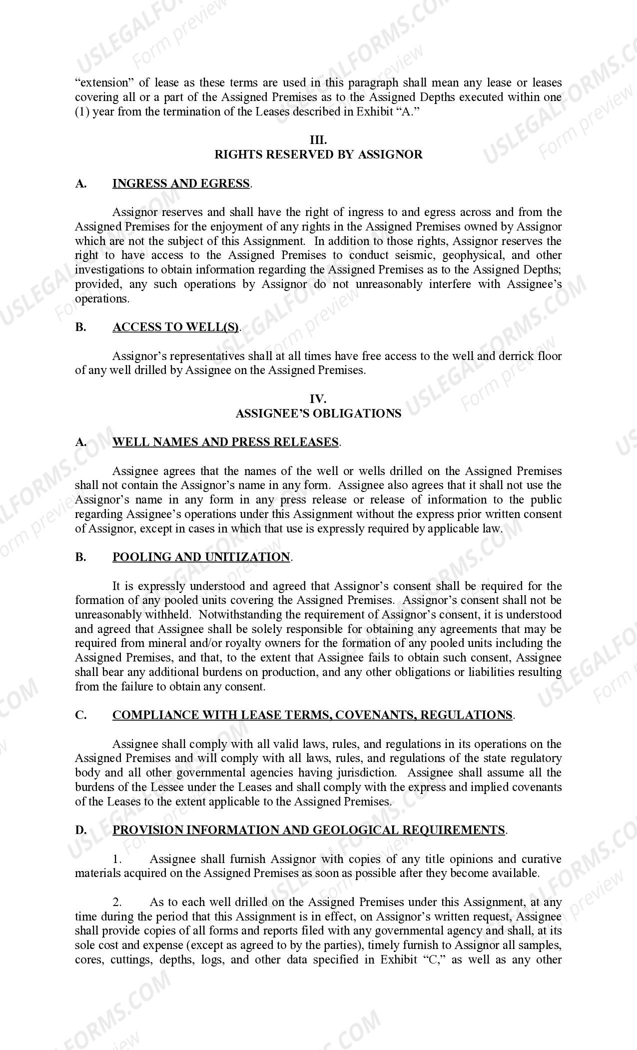 Term Assignment - Long Form | US Legal Forms