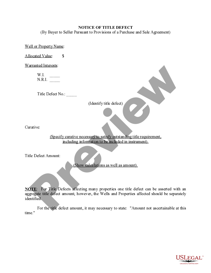 Notice Pursuant To The Purchase Agreement Of Defects Within A Sample notice-pursuant-to-the-purchase-agreement-of-defects-within-a-sample