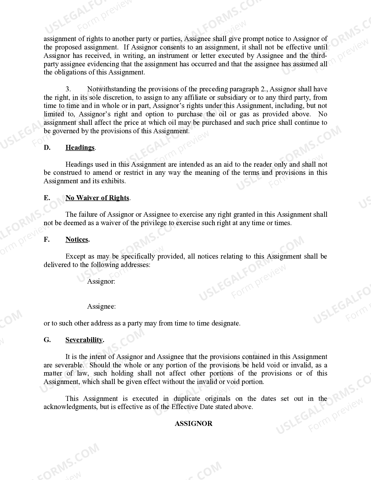 Term Assignment | US Legal Forms