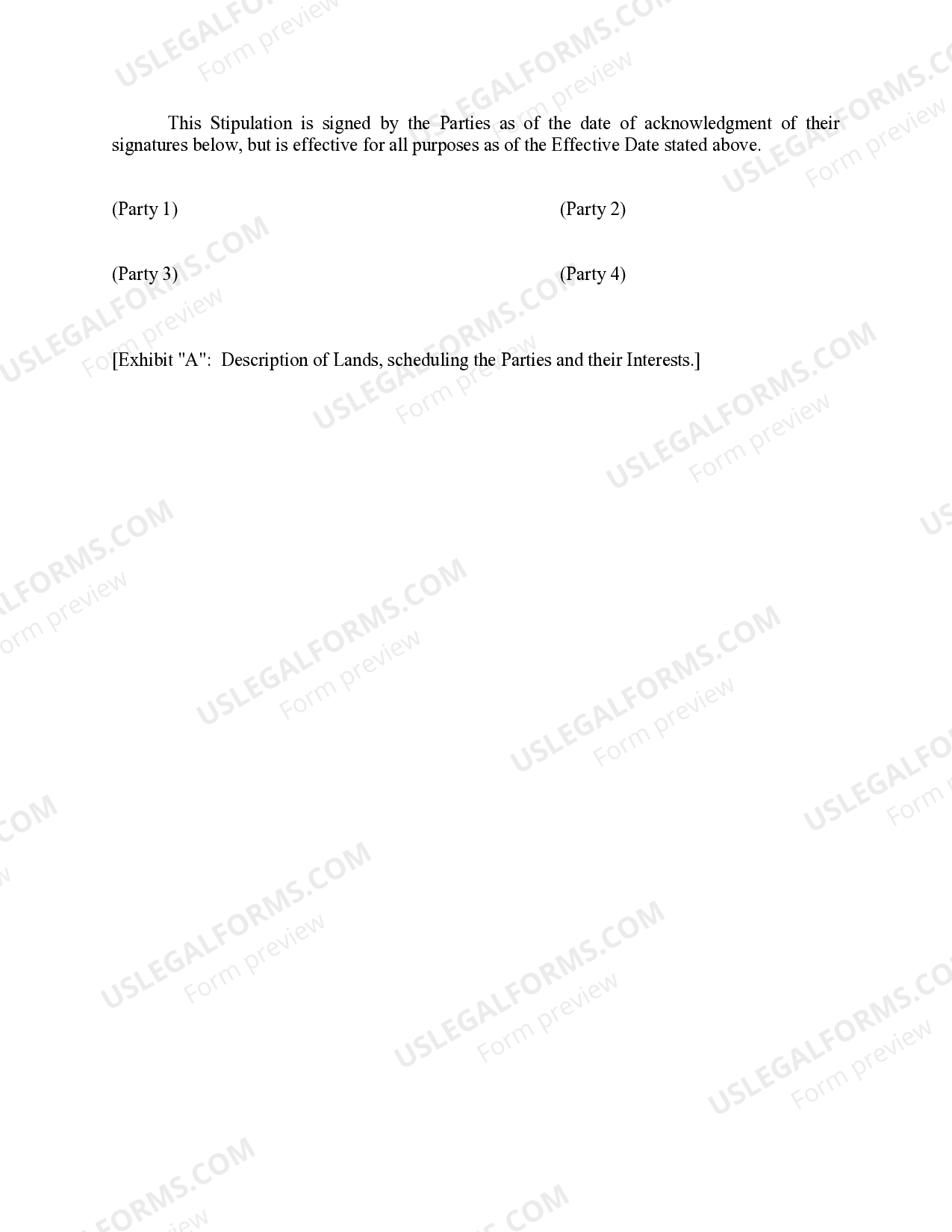 Stipulation Governing Payment of Nonparticipating Royalty Under ...