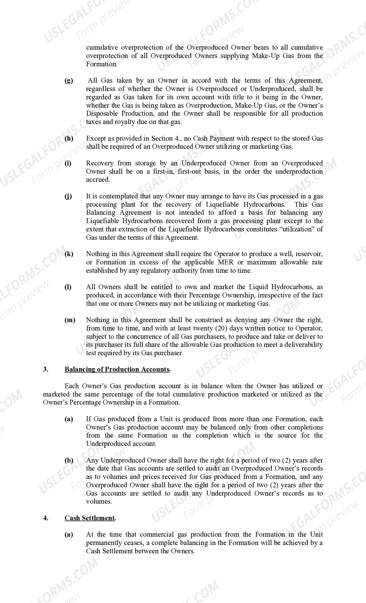 Exhibit E to Operating Agreement Gas Balancing Agreement - Form 5 | US ...