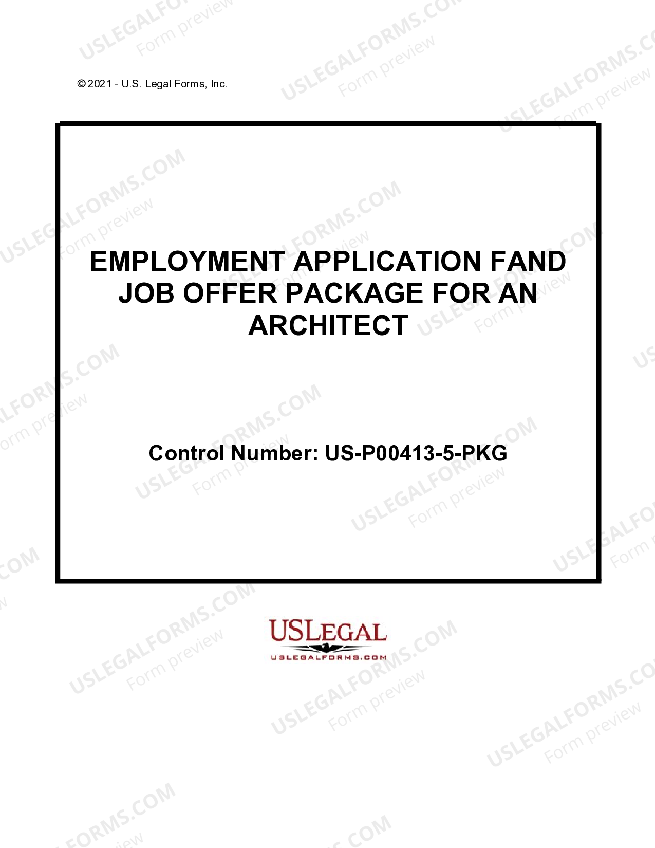Employment Application and Job Offer Package for an Architect | US ...