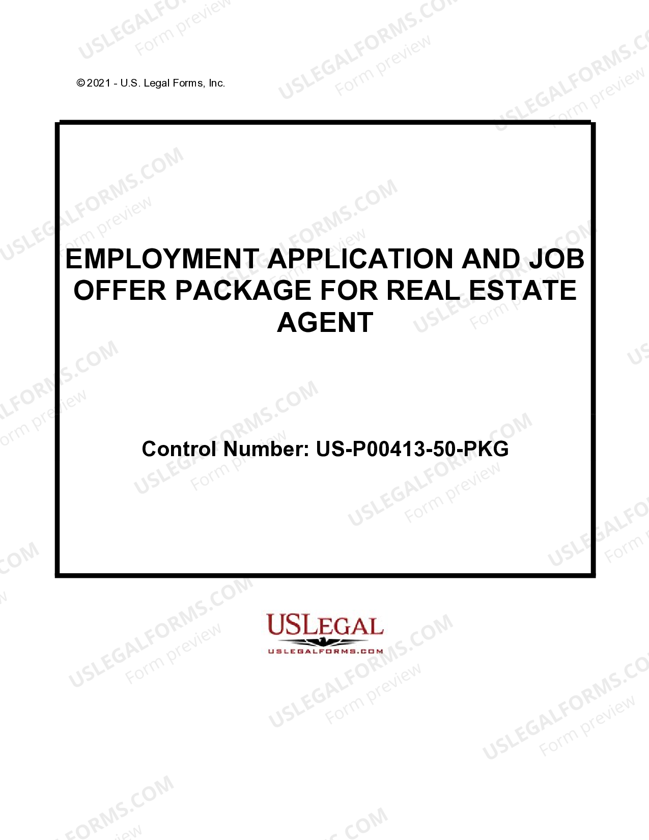 Employment Application and Job Offer Package for a Real Estate Agent ...