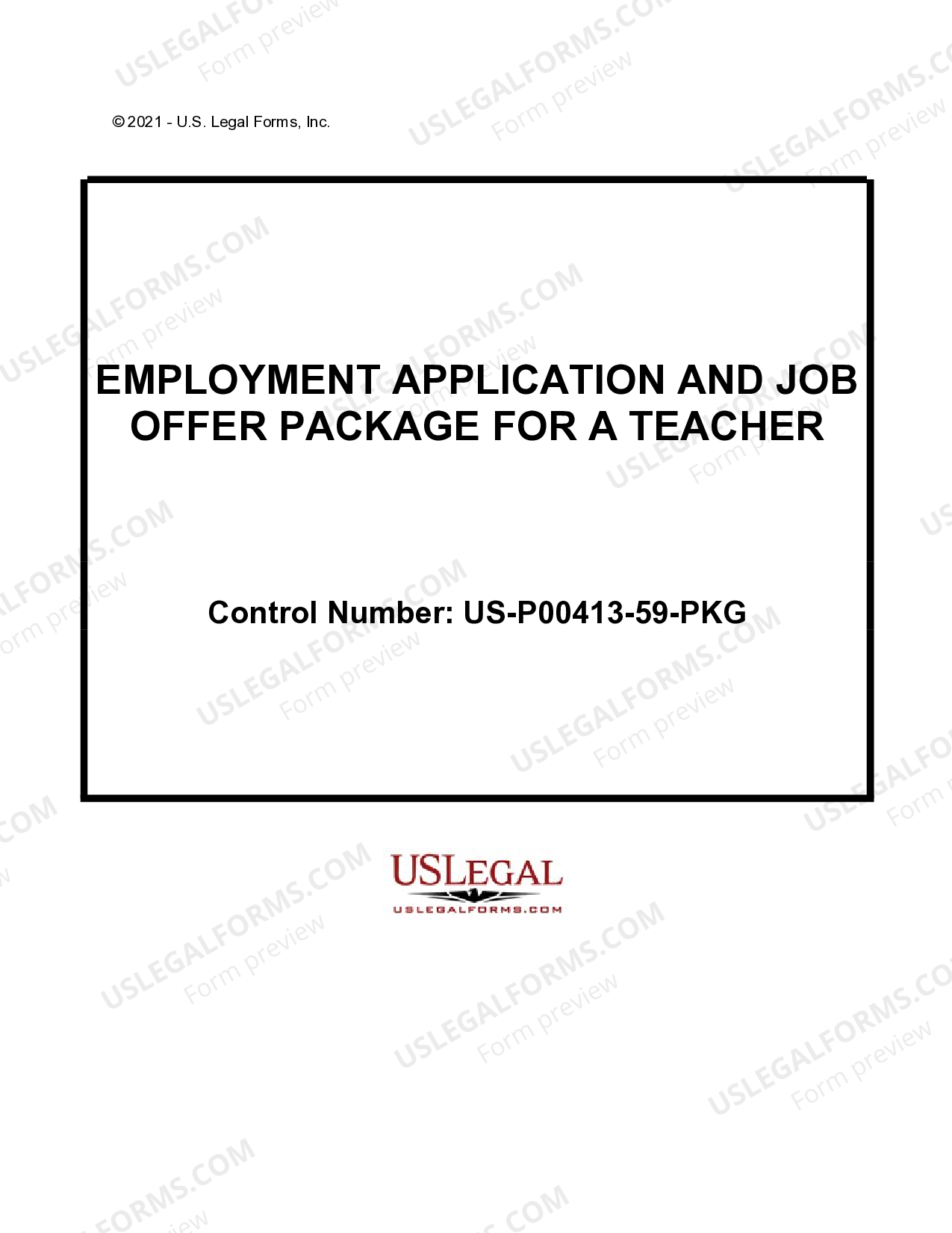 Employment Application and Job Offer Package for a Teacher - Employment ...