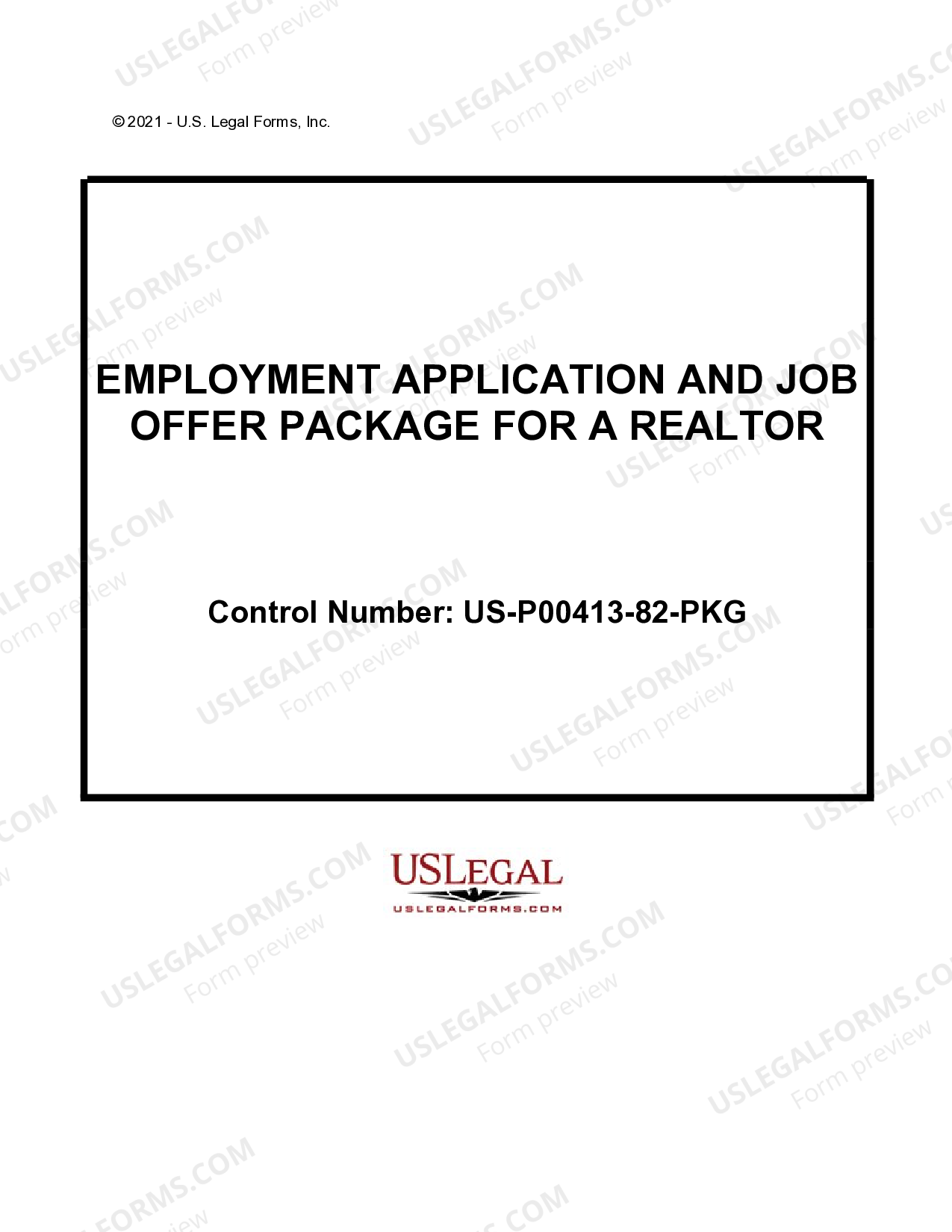 Employment Application and Job Offer Package for a Realtor | US Legal Forms