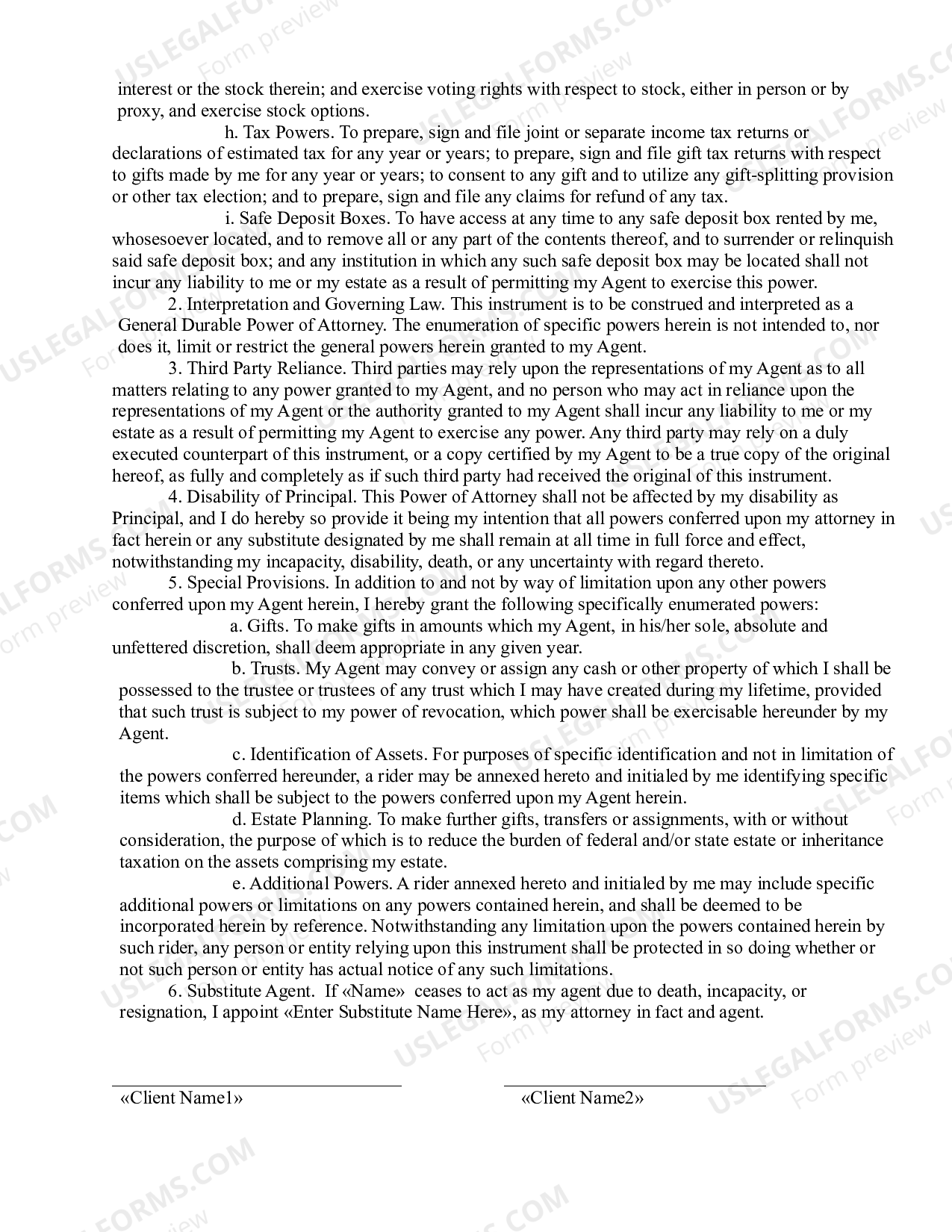 Power of Attorney - Appointing Agent to Act for Principal Regarding all ...