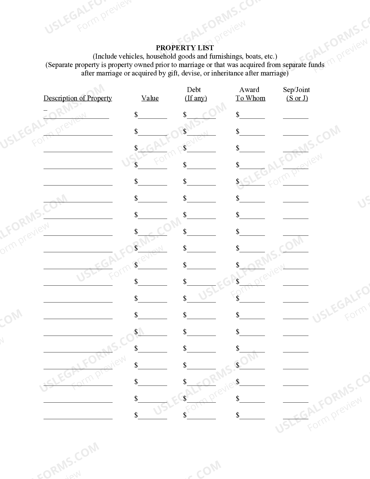 Divorce Client Information Sheet | US Legal Forms