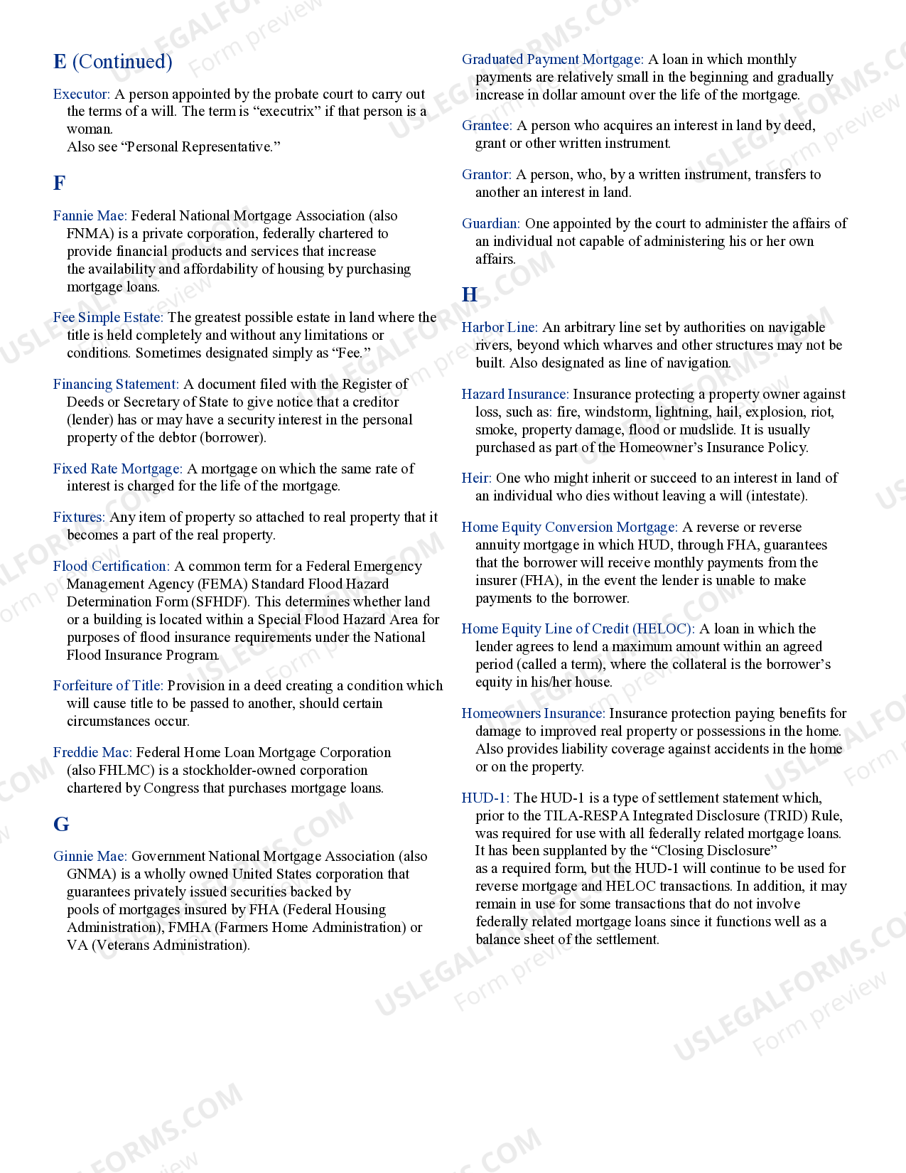 Real Estate Dictionary | US Legal Forms
