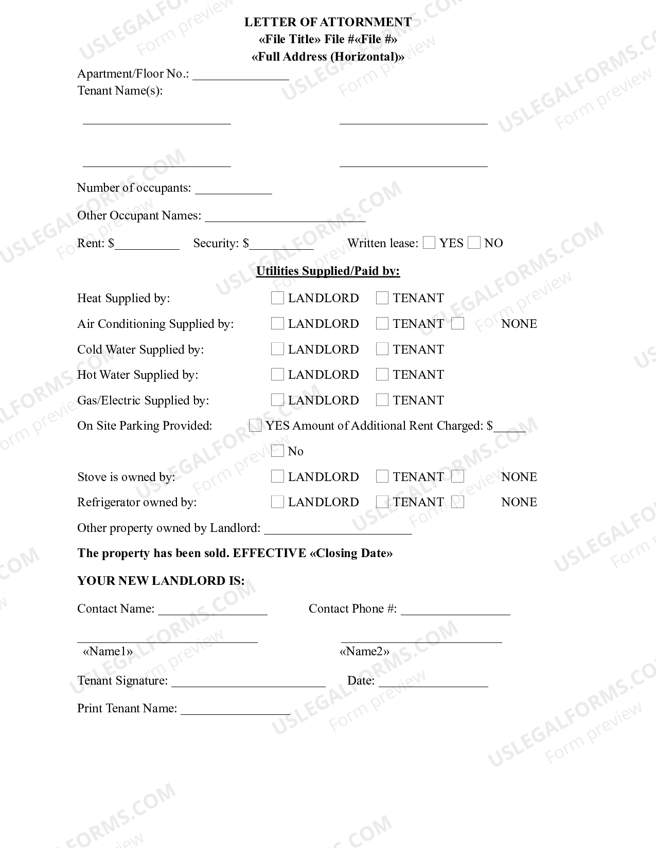 Letter of Attornment | US Legal Forms