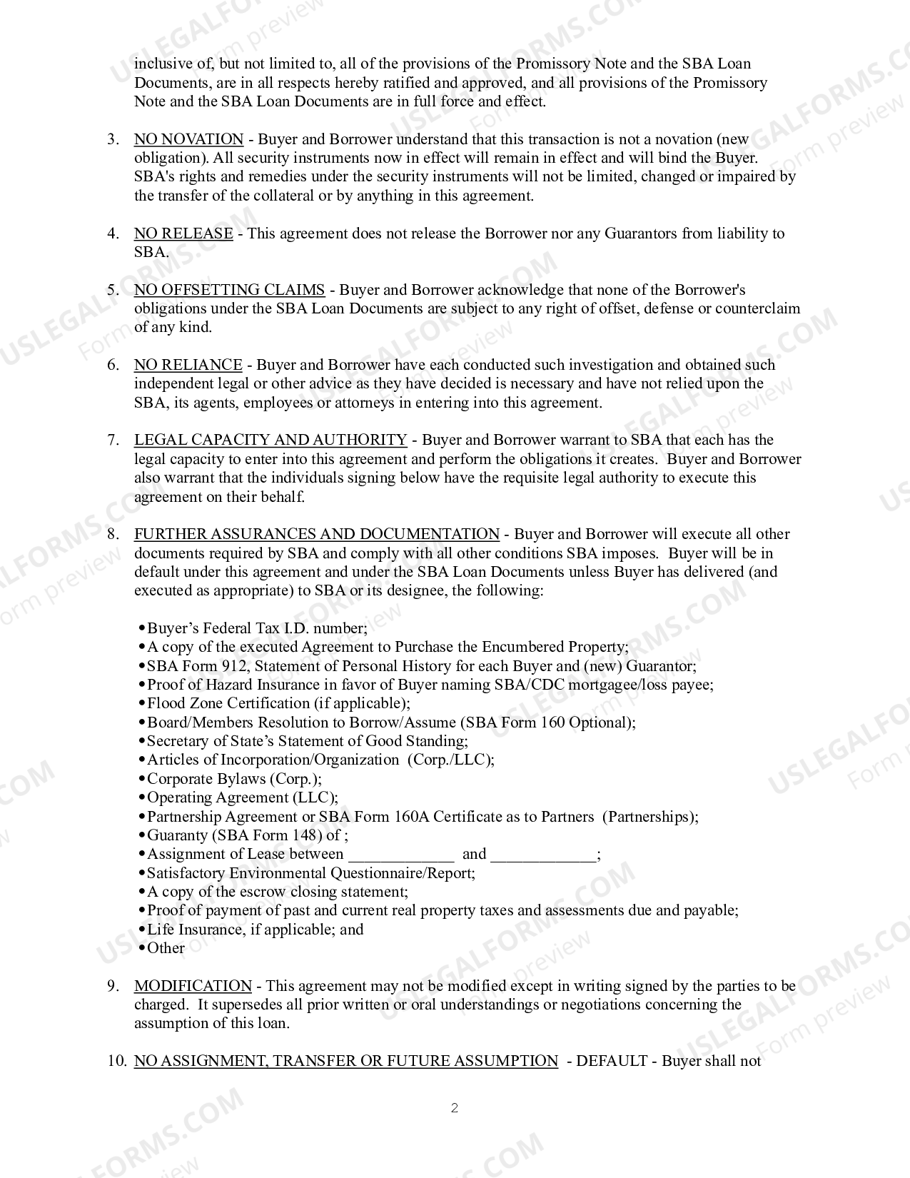 Real Estate Assumption Agreement | US Legal Forms