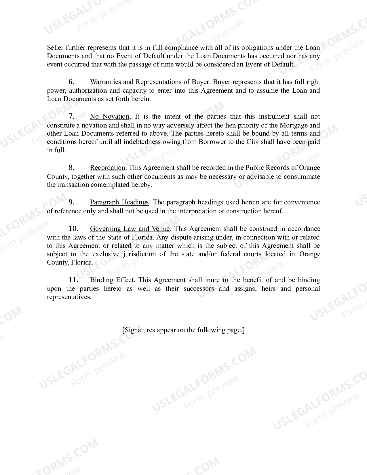 Assignment and Assumption of Mortgage and Other Loan Documents | US Legal Forms