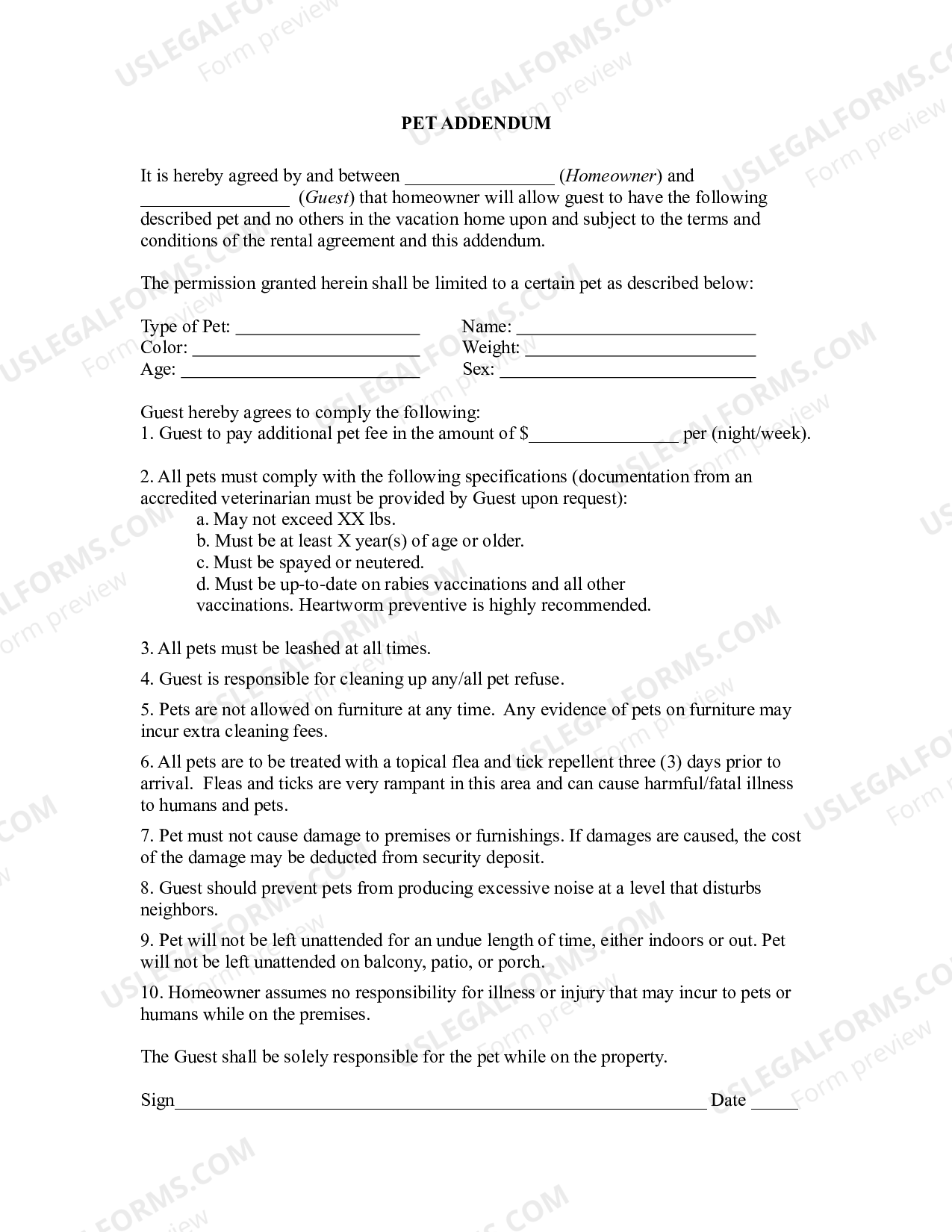 Short Term Rental Agreement | US Legal Forms