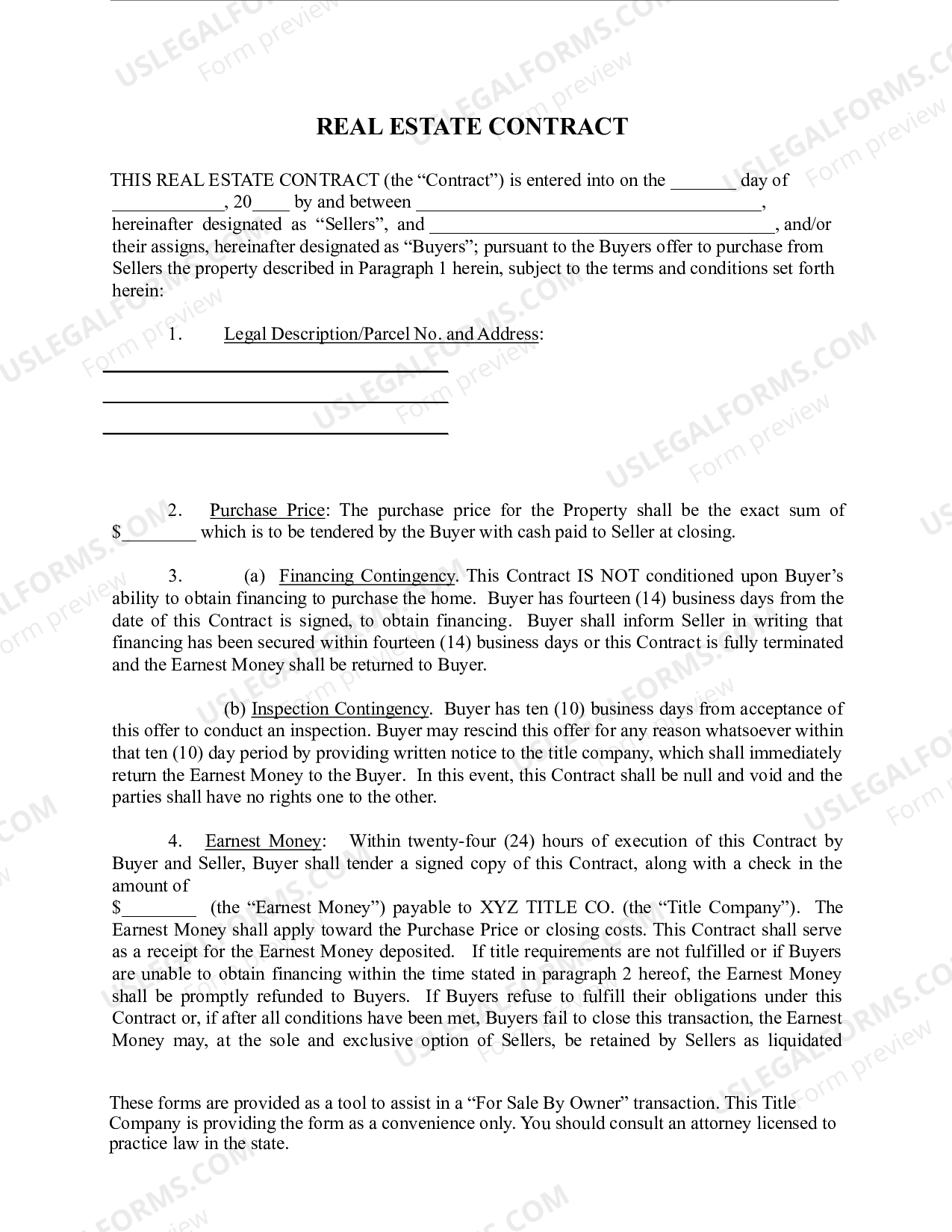 Real Estate Contract | US Legal Forms