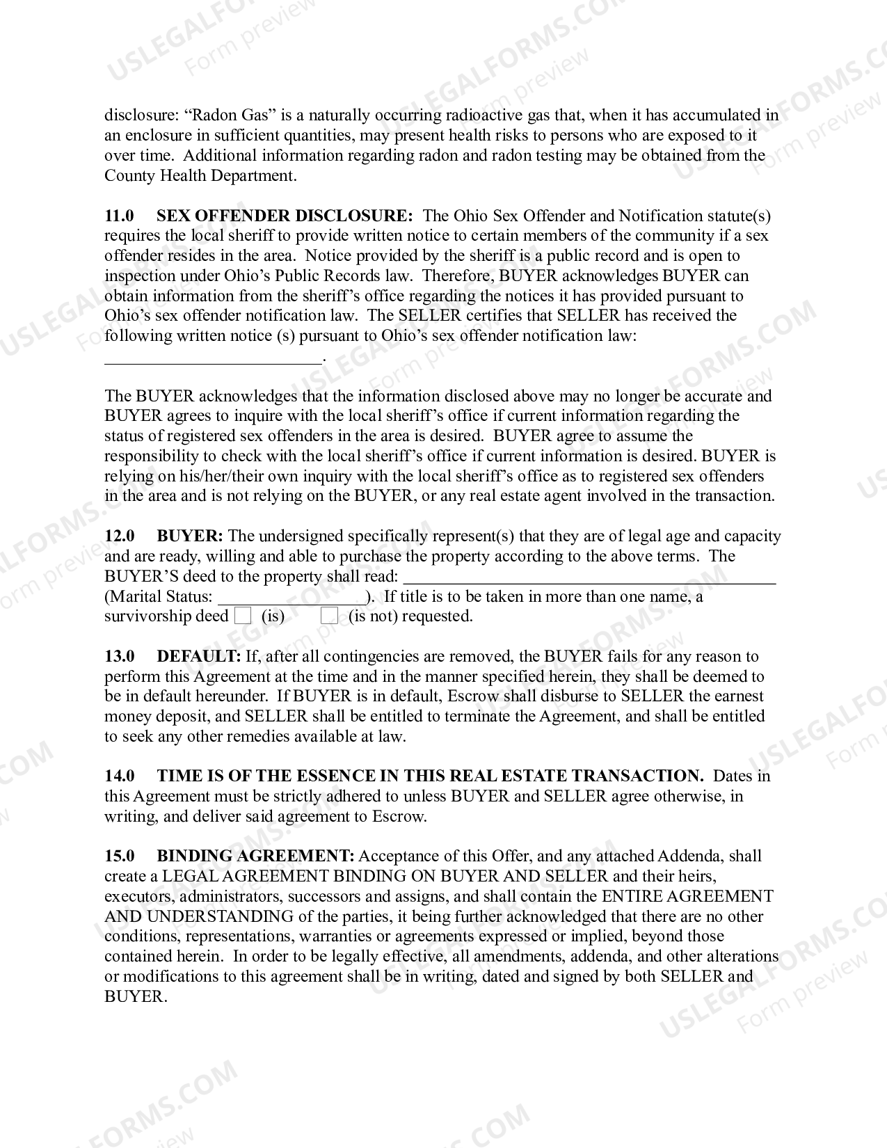 Basic Real Estate Purchase Agreement | US Legal Forms