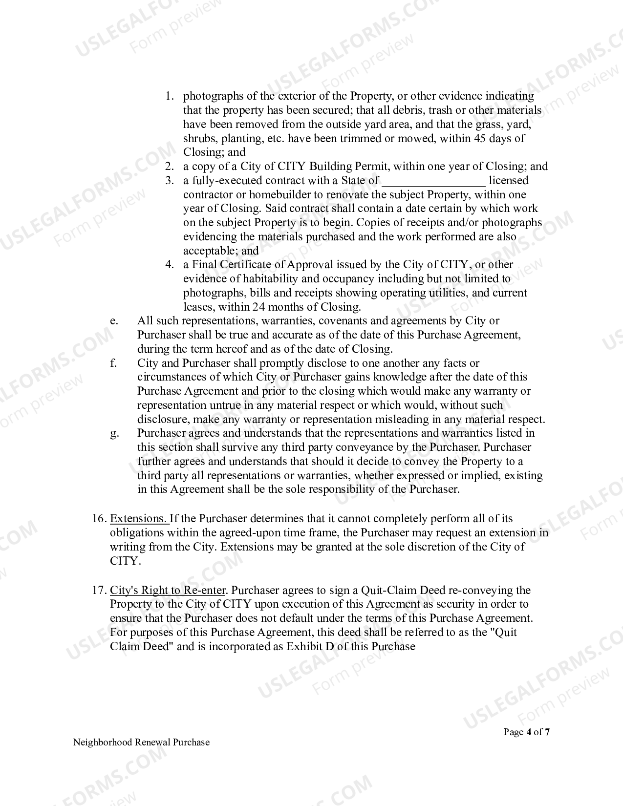 Sample Purchase Agreement | US Legal Forms