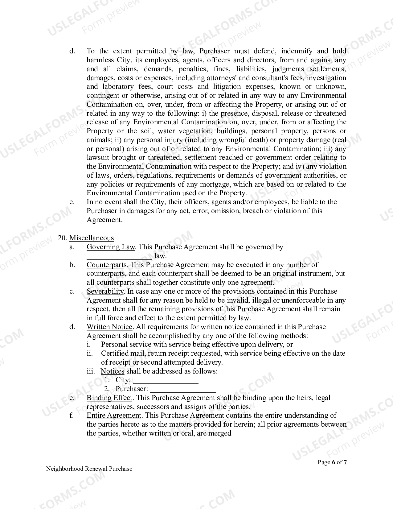 Sample Purchase Agreement | US Legal Forms