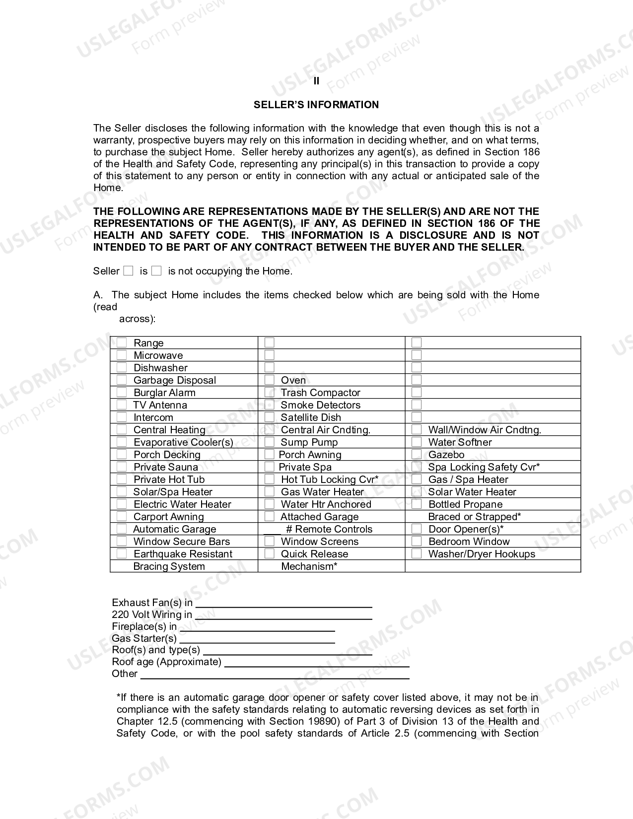 Manufactured Home Transfer Disclosure Statement | US Legal Forms