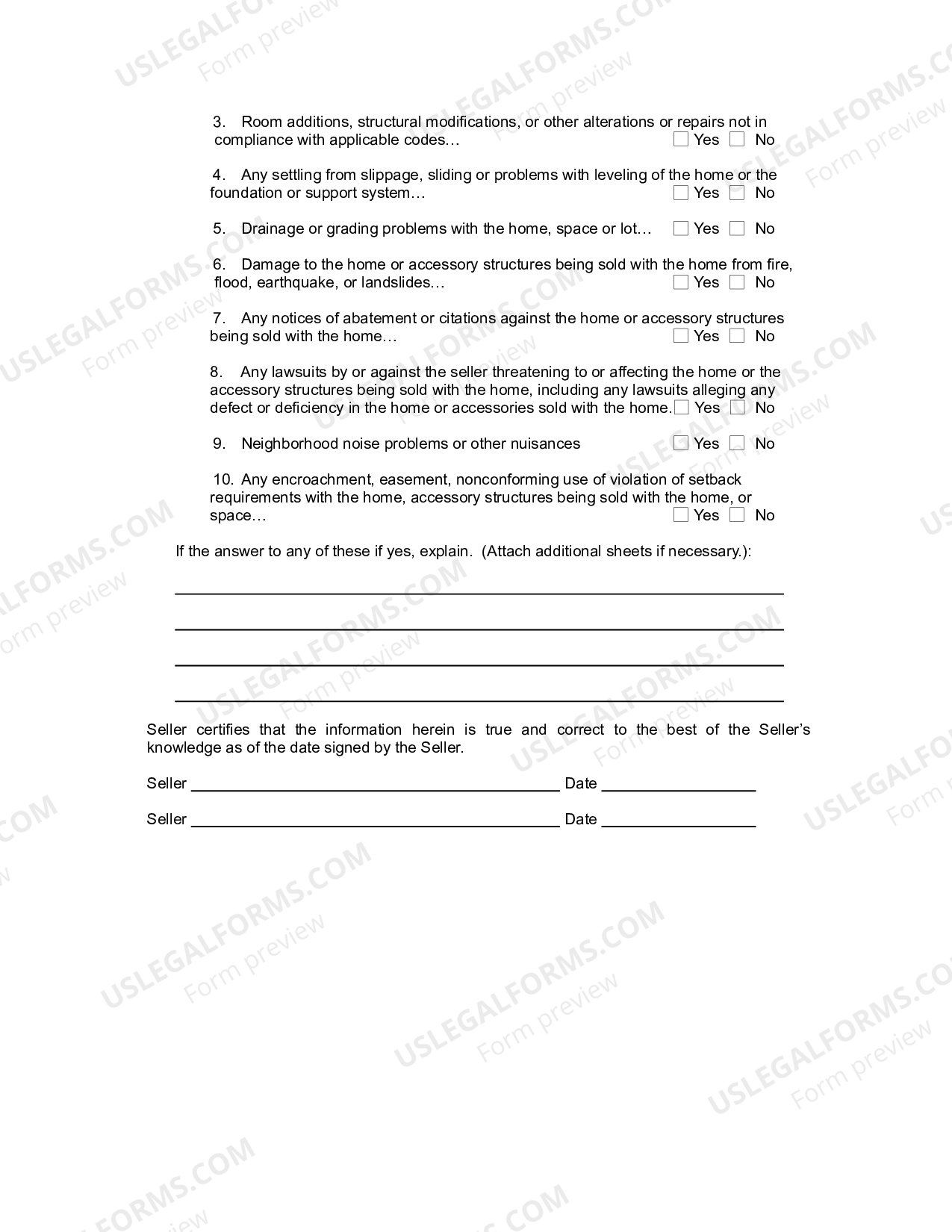 Manufactured Home Transfer Disclosure Statement | US Legal Forms