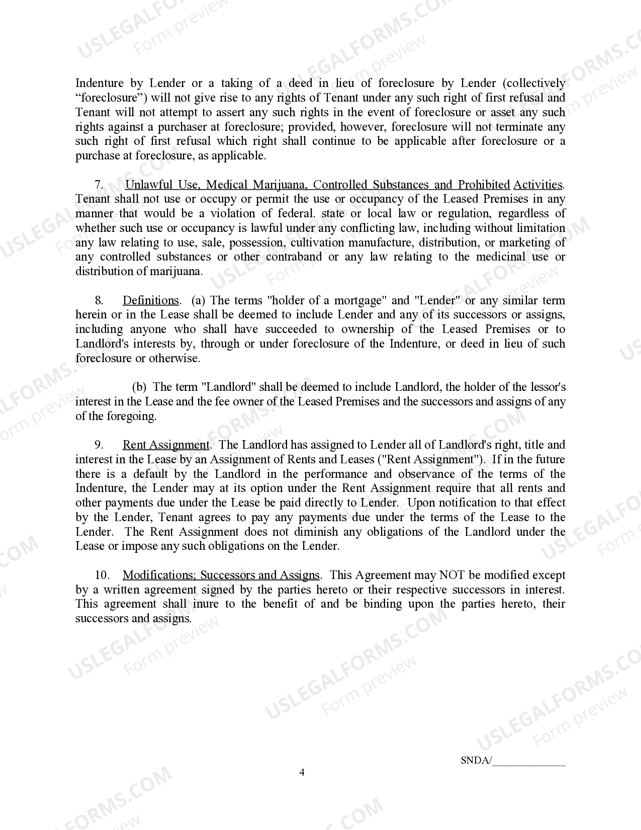 Subordination, Attornment And Non-Disturbance Agreement | US Legal Forms