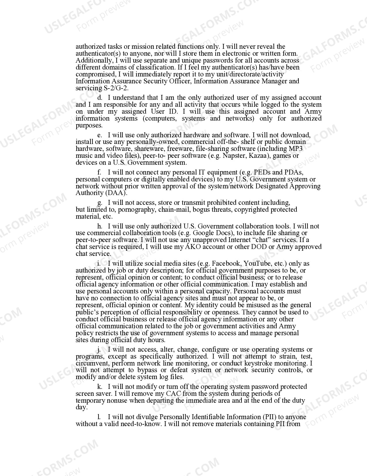 Acceptable Use Policy Agreement | US Legal Forms