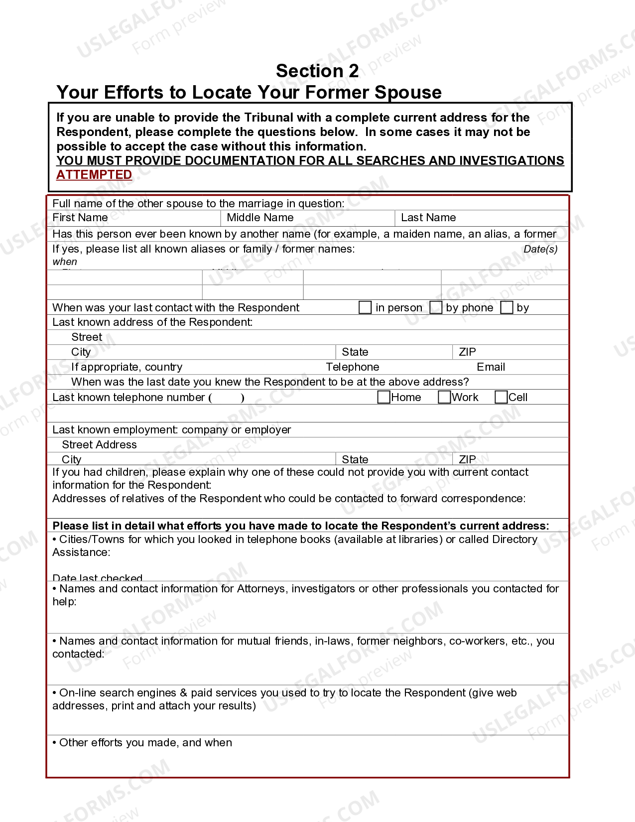 Application to Begin Canonical Process | US Legal Forms