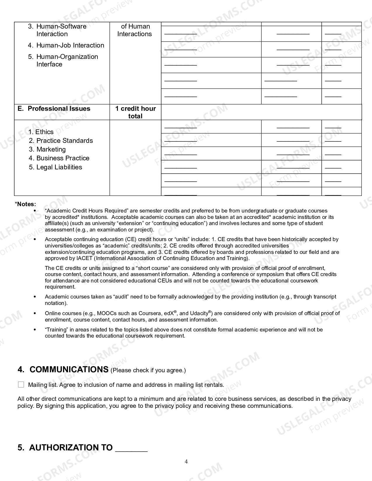 Associate Application (Ergonomics) | US Legal Forms