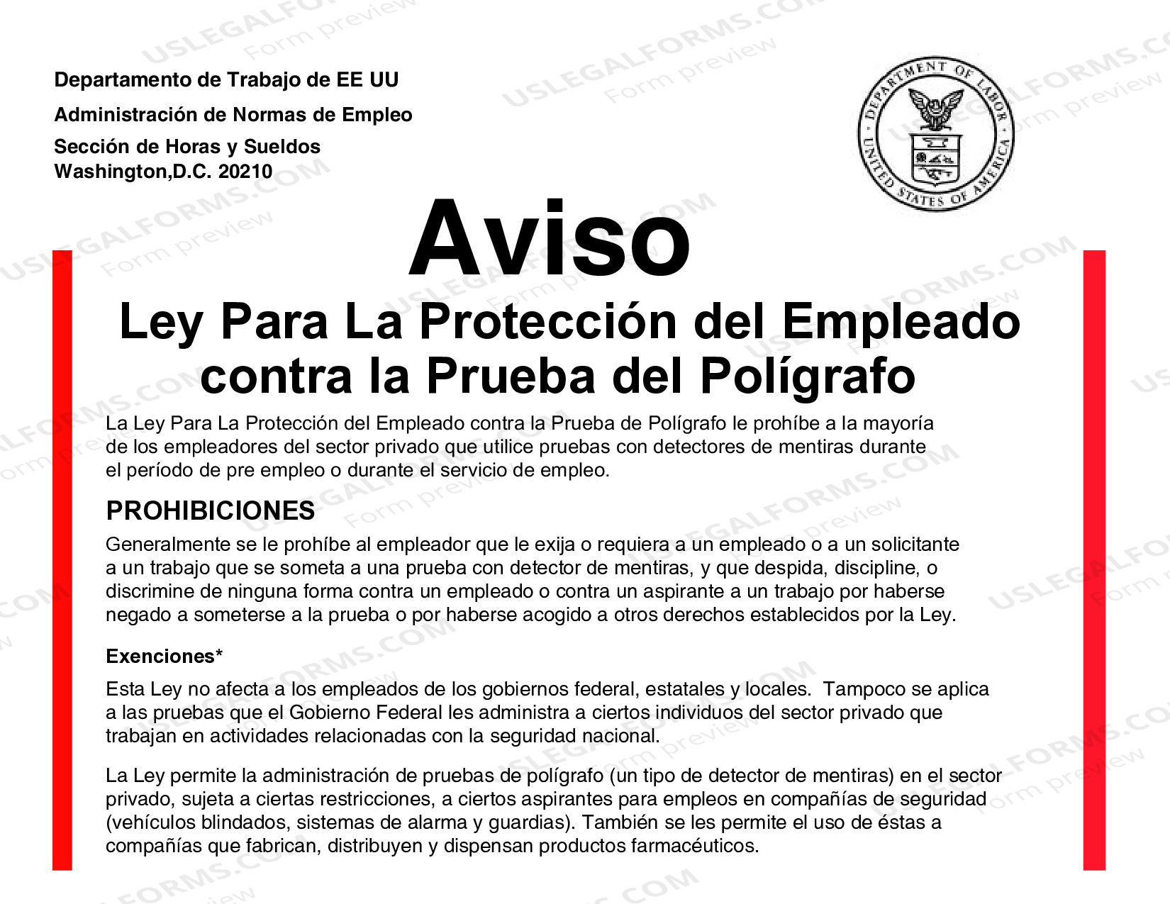 Kings New York Employee Polygraph Protection Act EPPA Poster | US Legal ...