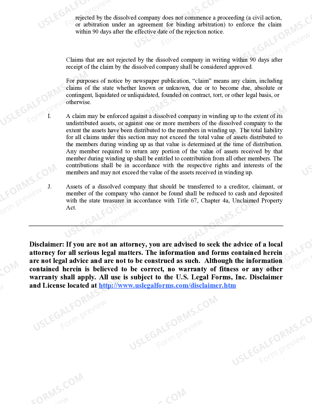 Utah Dissolution Package to Dissolve Limited Liability Company LLC ...
