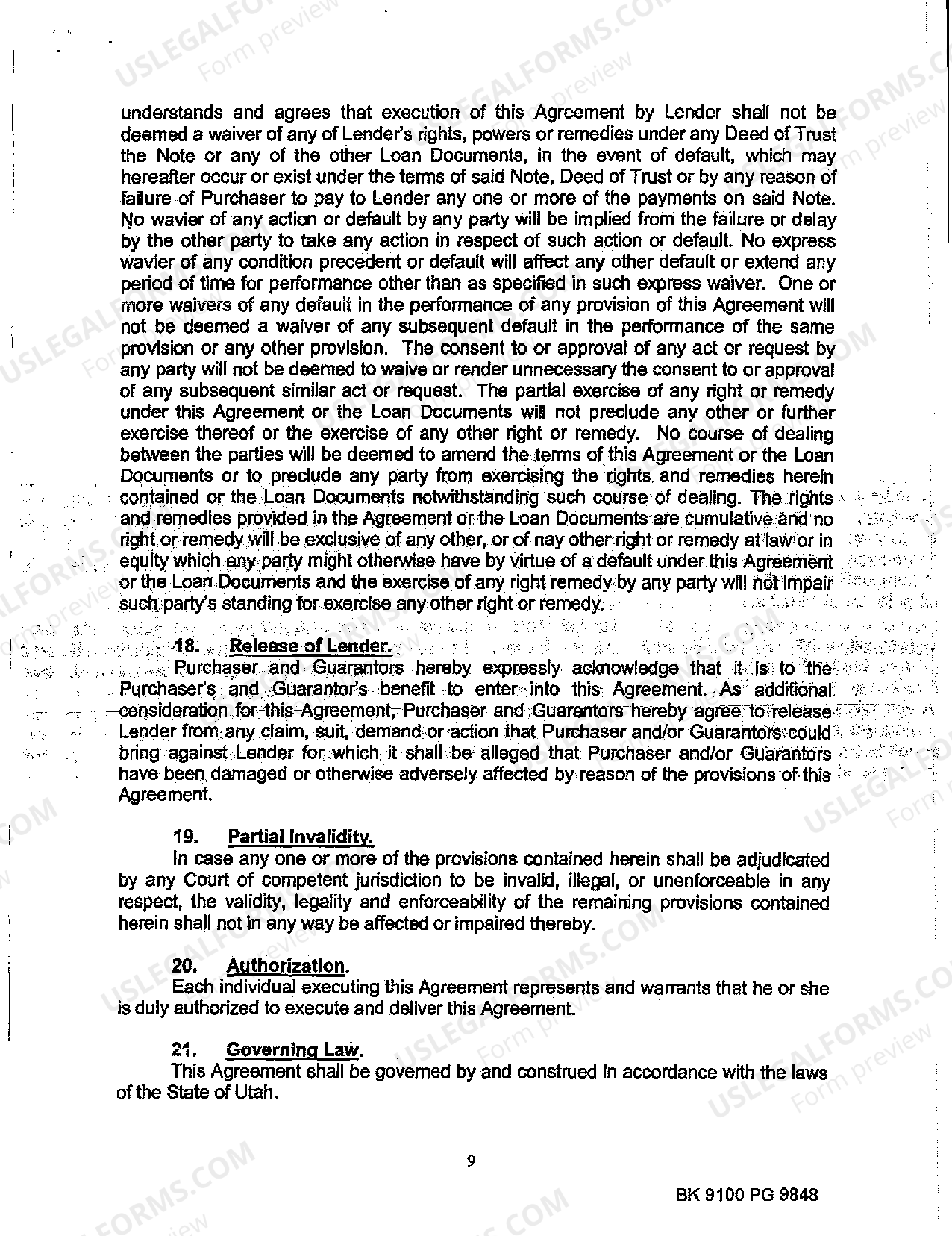 Utah Assumption and Loan Modification Agreement | US Legal Forms