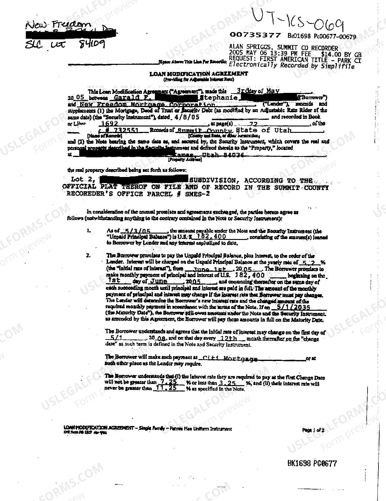 Utah Loan Modification Agreement - Loan Modification Agreement Form ...