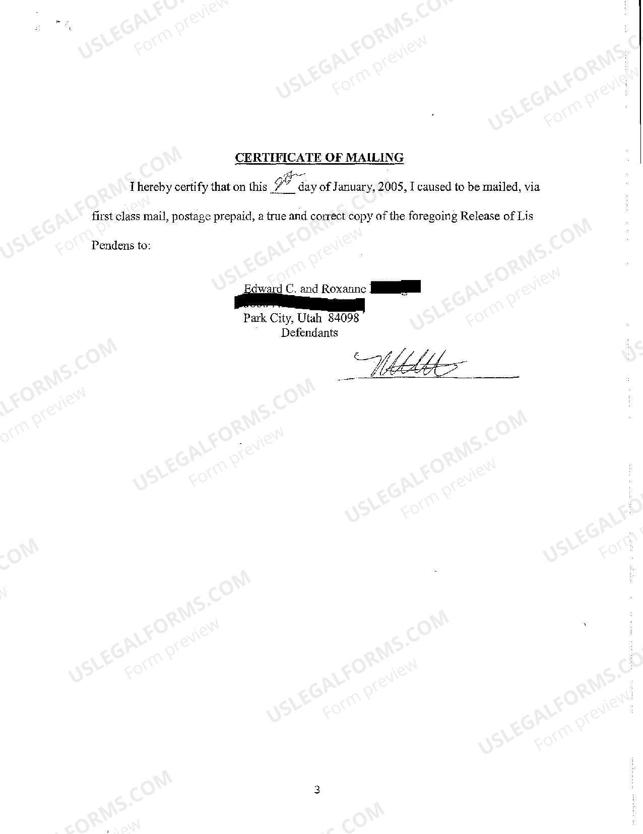 Utah Release of Lis Pendens - Lis Pendens Utah | US Legal Forms