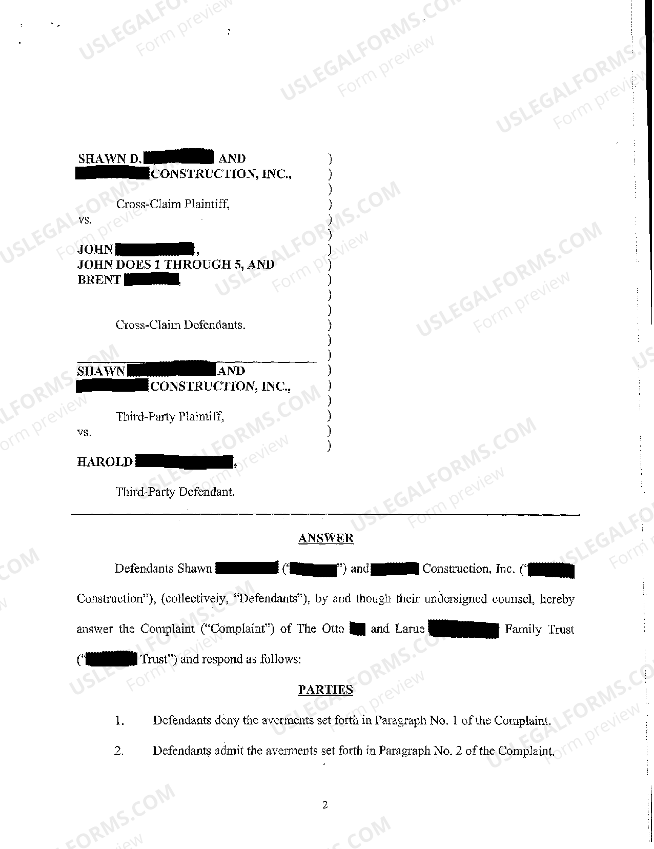 Utah Answer, Counterclaim, Crossclaim, and Third-Party Claim | US Legal ...