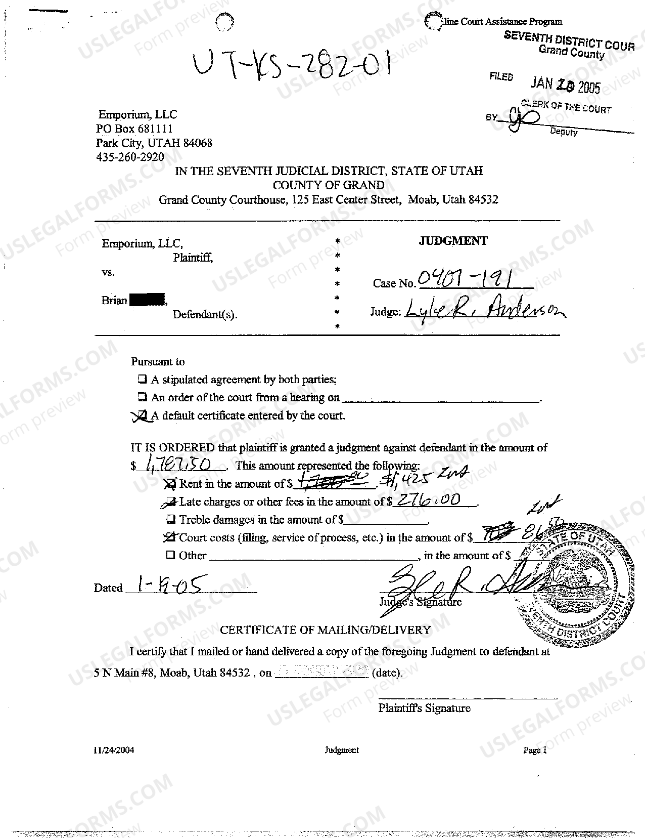 Utah Judgment | US Legal Forms