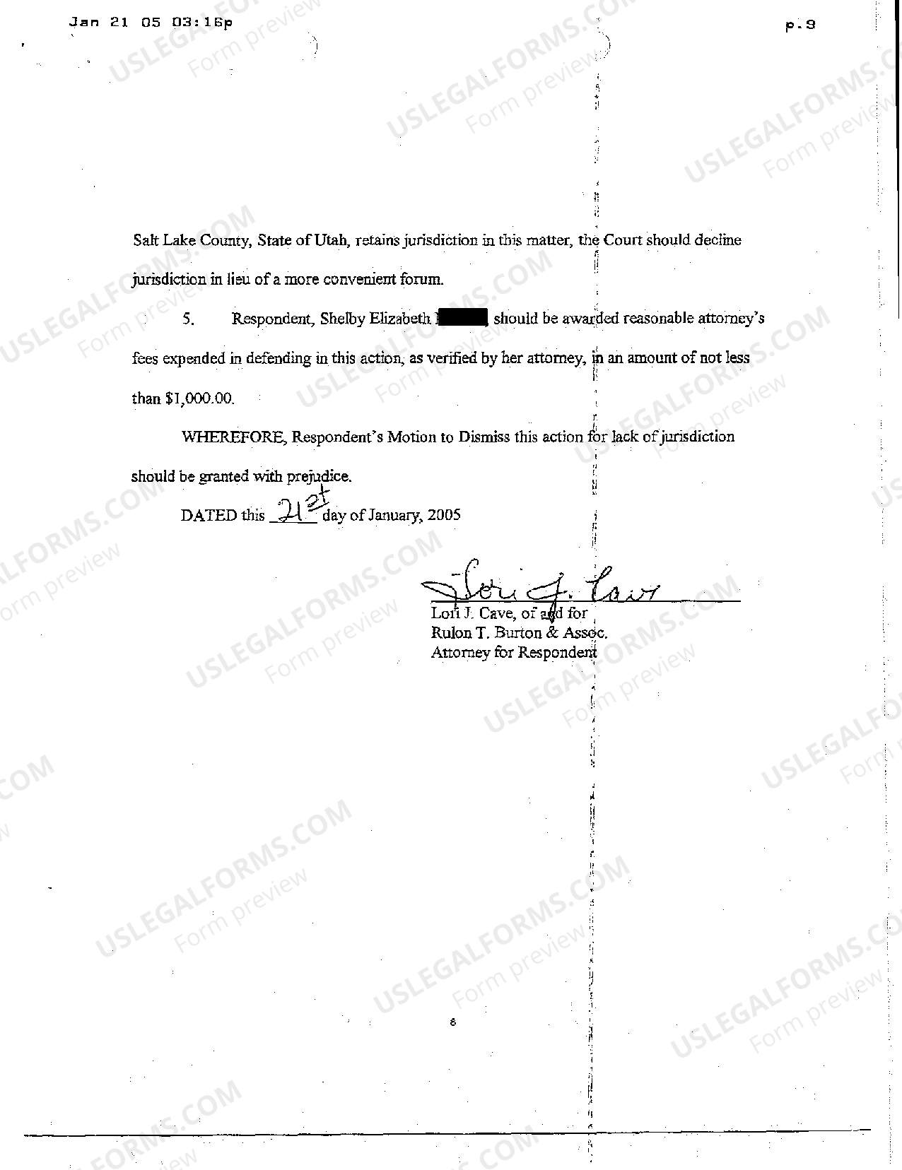 Utah Memorandum In Support of Motion To Dismiss | US Legal Forms