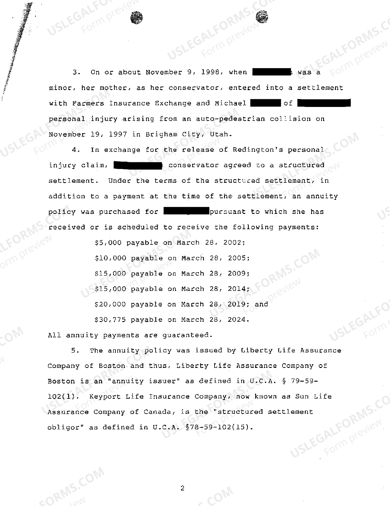 Utah Application For Approval In Advance of Transfer of Structured ...