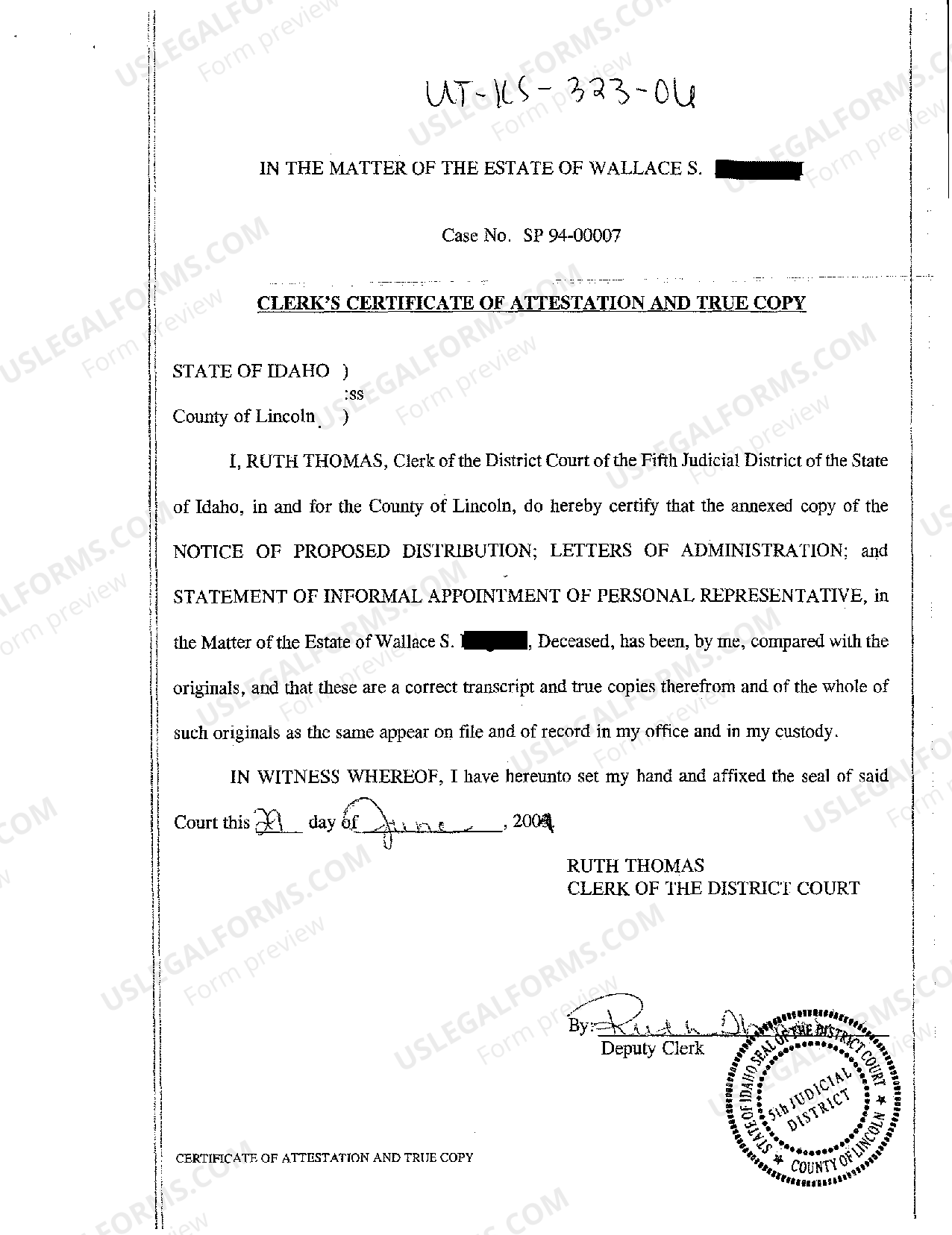 Utah Clerk's Certificate of Attestation and True Copy | US Legal Forms