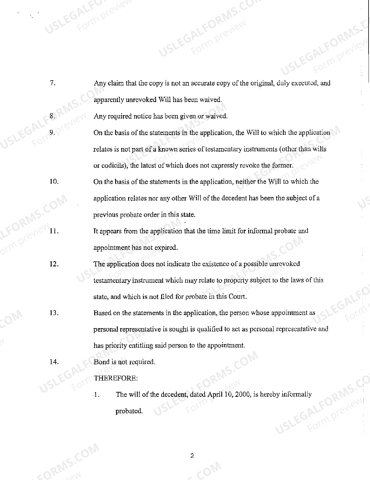 Utah Statement of Informal Probate of Will and Informal Appointment of Personal Representative ...