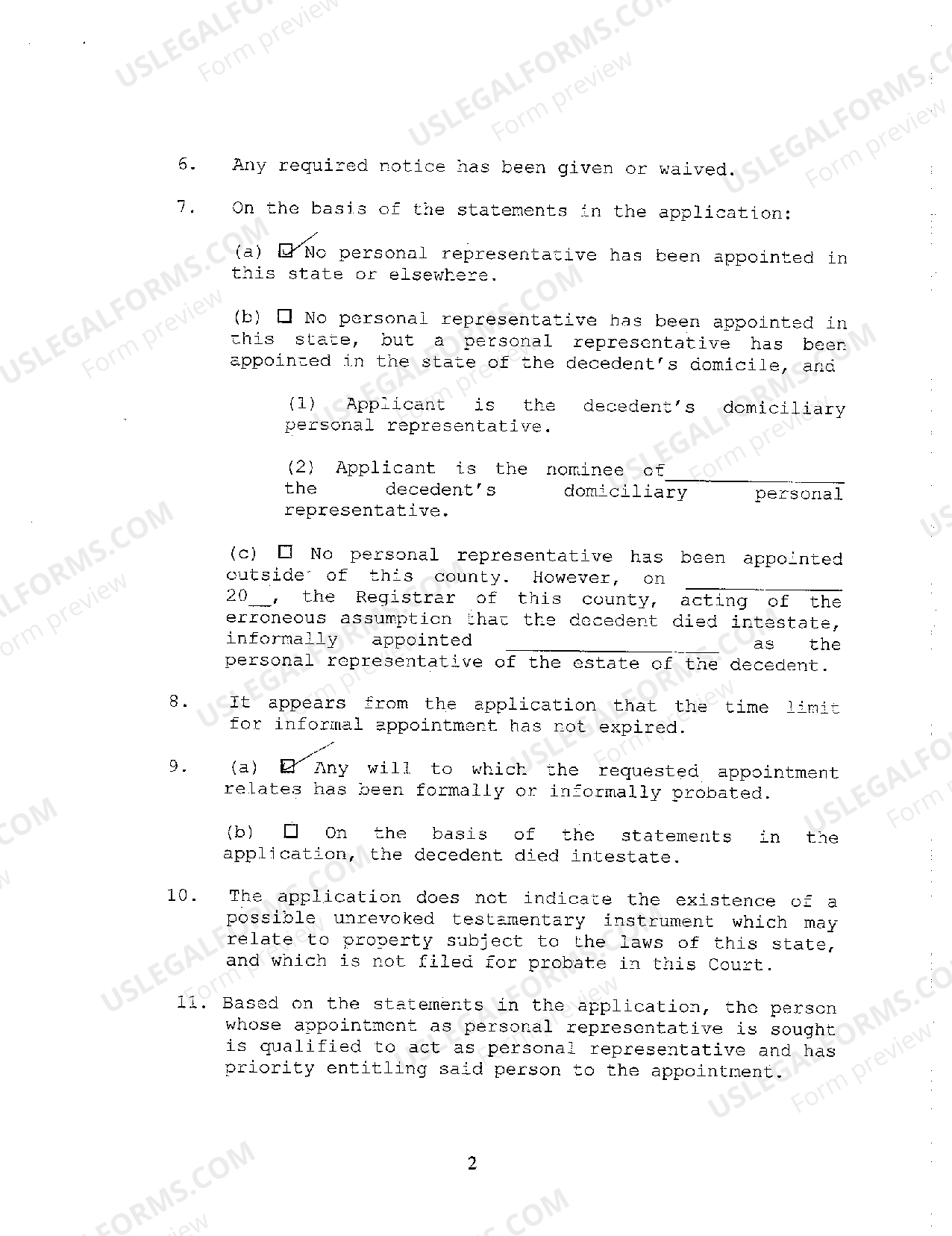 Utah Statement of Informal Appointment of Personal Representative | US ...