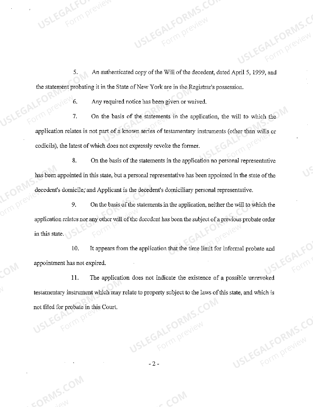 Utah Statement of Informal Probate of Will and Informal Appointment of ...